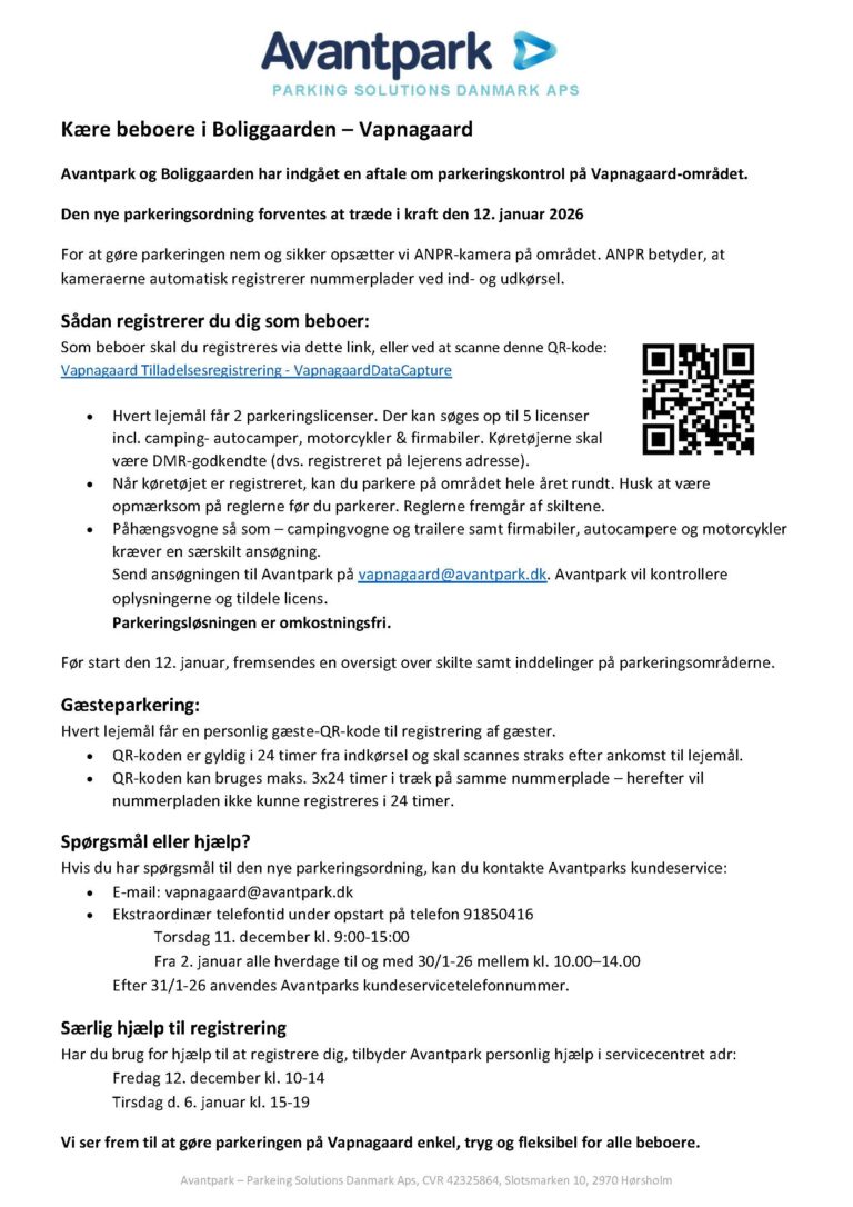 Nyt P-selskab i Vapnagaard - Vapnagaard